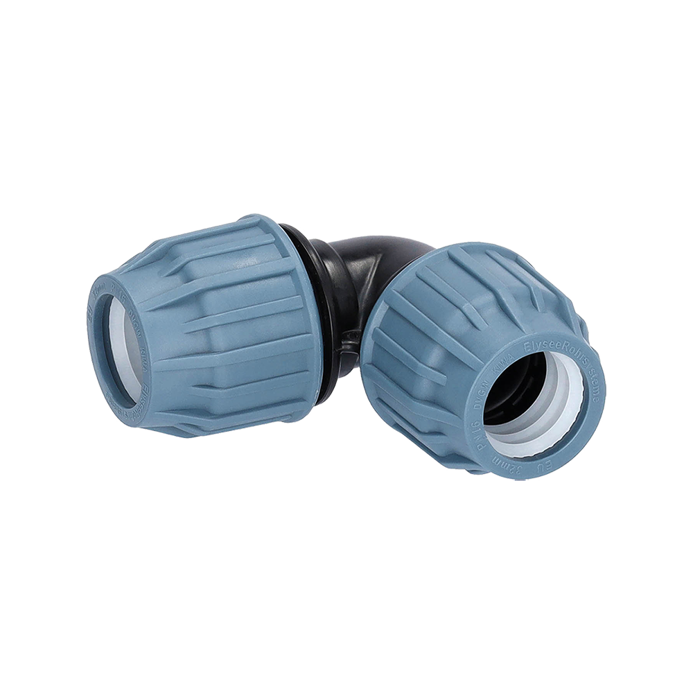 PP/PE Fitting Winkel 90° Klemm x Klemm PN16 DVGW, 3,80