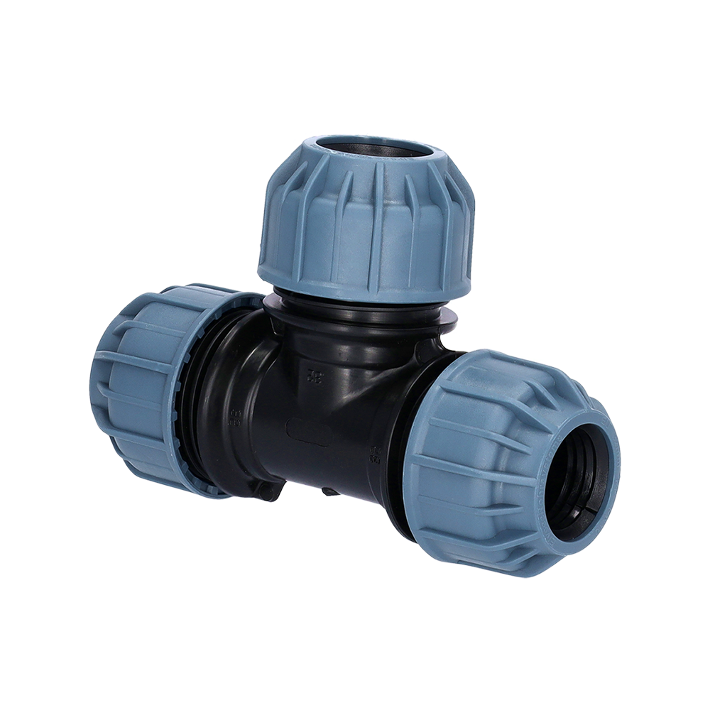 PP/PE Fitting T-Stück Klemm x Klemm x Klemm PN10, 4,40