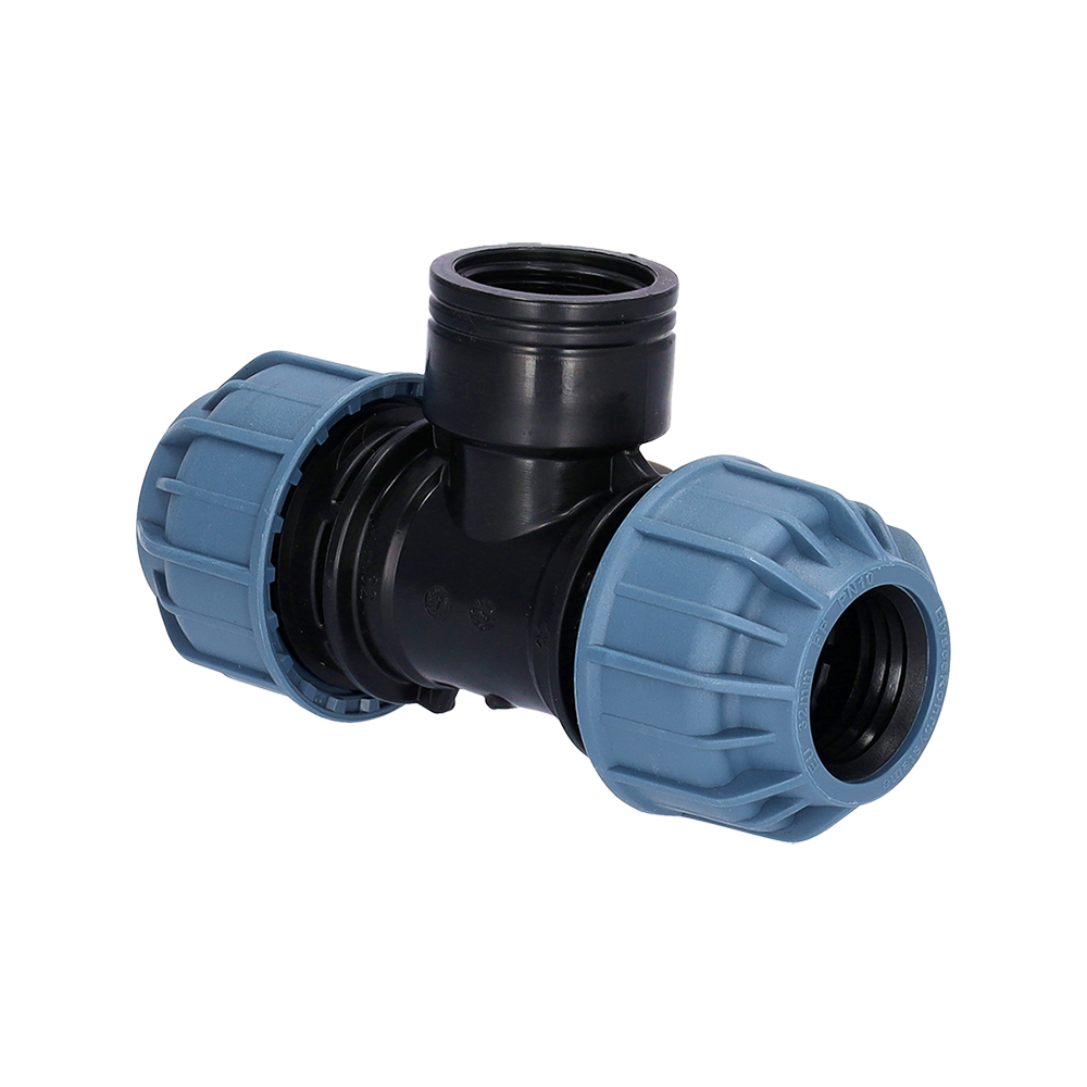 PP/PE Fitting T-Stück Klemm x IG x Klemm PN10, 4,11